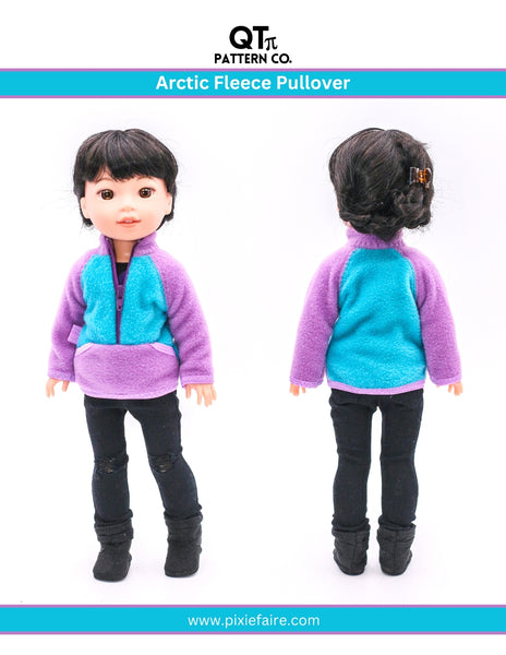 QTπ Pattern Co Arctic Fleece Pullover 14.5" Doll Clothes Pattern