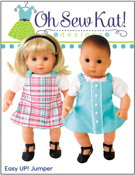 Oh Sew Kat Easy Up! Jumper Doll Clothes Pattern for 15 inch Baby Dolls
