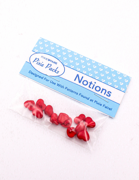 Pixie Packs Buttons - Red Heart Shank 3/8"