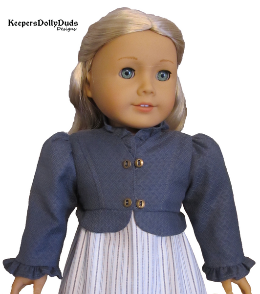 Keepers Dolly Duds Regency Spencer Jacket & Bonnet 18" Doll Clothes Pattern