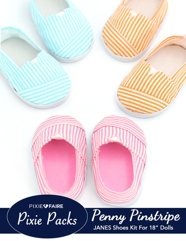 Pixie Packs Penny Pinstripe Janes Shoe Collection
