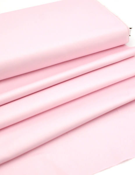 Pixie Cuts Fabric By The Yard - Pima Cotton Sateen Pink 1/2 Yard