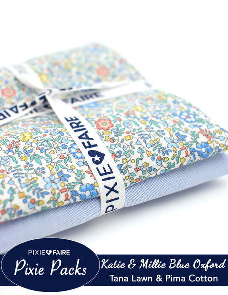 Pixie Packs Katie and Millie Liberty Tana Lawn and Pima Cotton Pinpoin