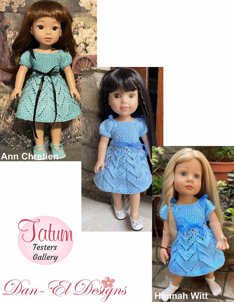 Dan-El Designs Tatum Doll Clothes Knitting Pattern 14-14.5 inch Dolls