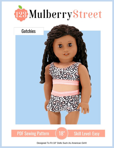 123 Mulberry Street Gotchies 18 inch Doll Clothes Pattern Fits American ...
