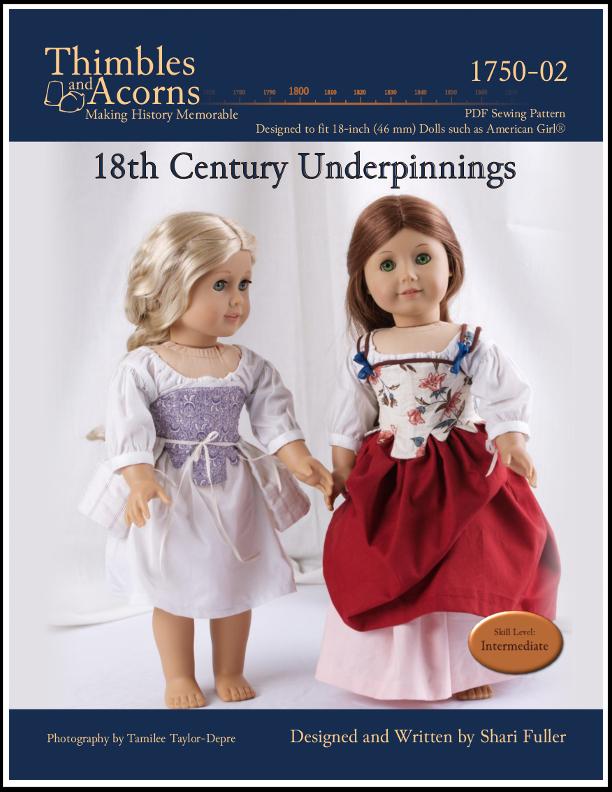 Thimbles And Acorns 18th Century Underpinnings Doll Clothes Pattern 18