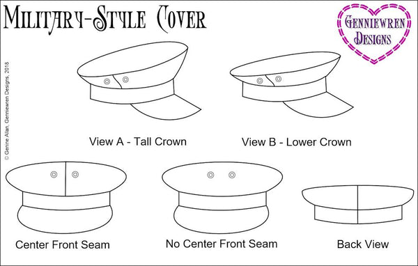 Genniewren Designs Military Style Cap Doll Clothes Pattern 18 inch ...