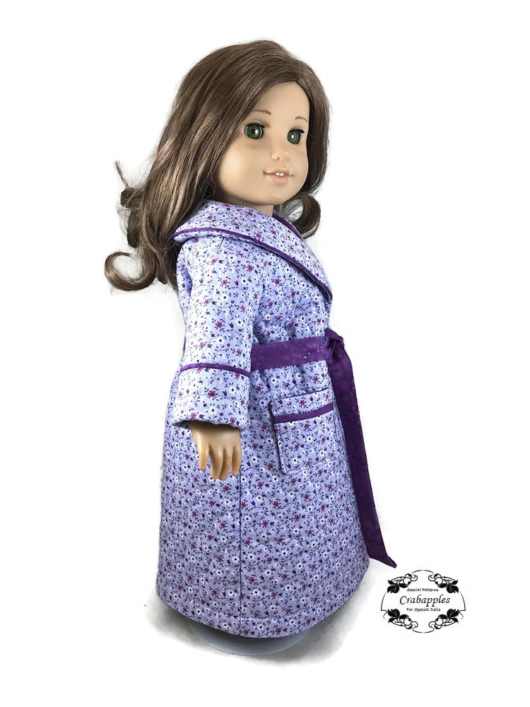 Pajama Party Bathrobes 18 inch Doll Clothes PDF Pattern Download