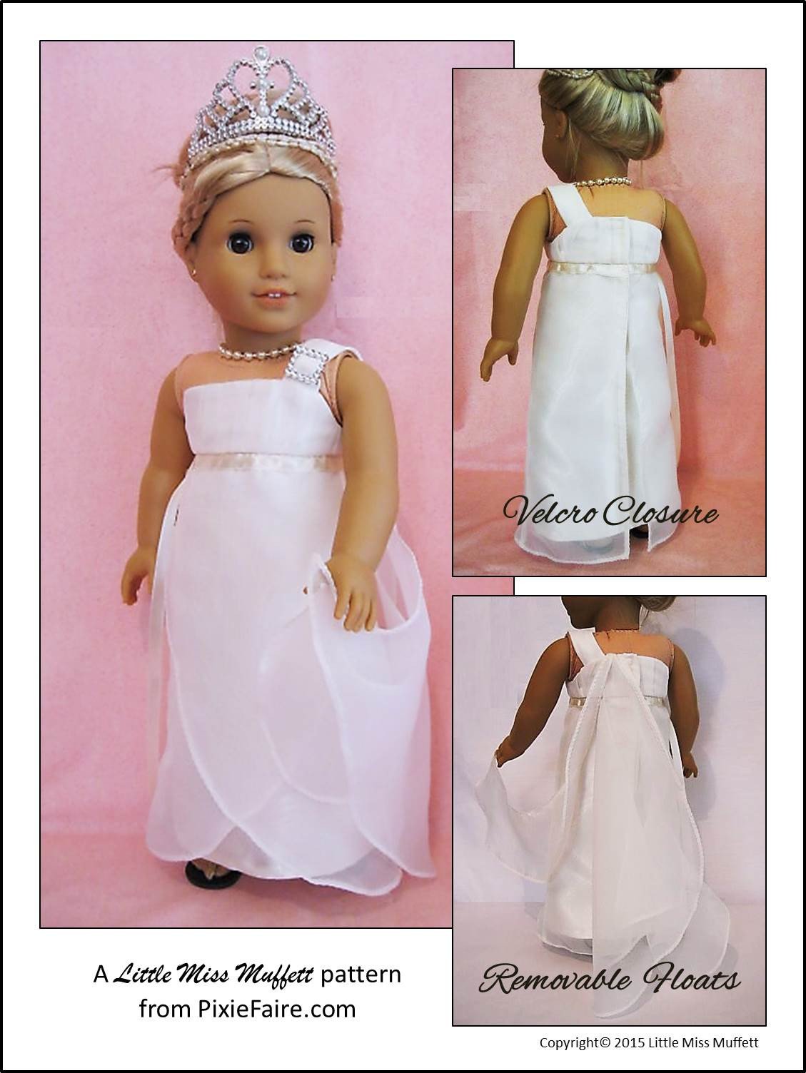 Little Miss Muffett Athena Doll Clothes Pattern 18 inch American Girl Dolls