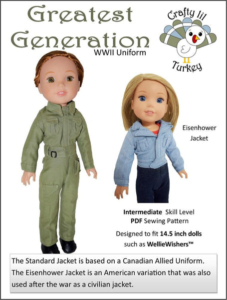 Greatest Generation Doll Clothes Pattern fits 14.5-inch dolls such as ...