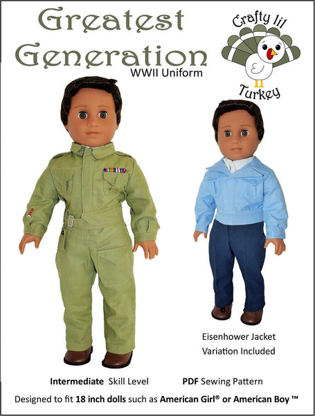 Greatest Generation 18" Doll Clothes Pattern Fits American Girl®