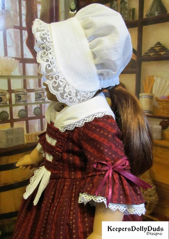 Keepers Dolly Duds Colonial Day Dress 18 inch Doll Clothes PDF Pattern