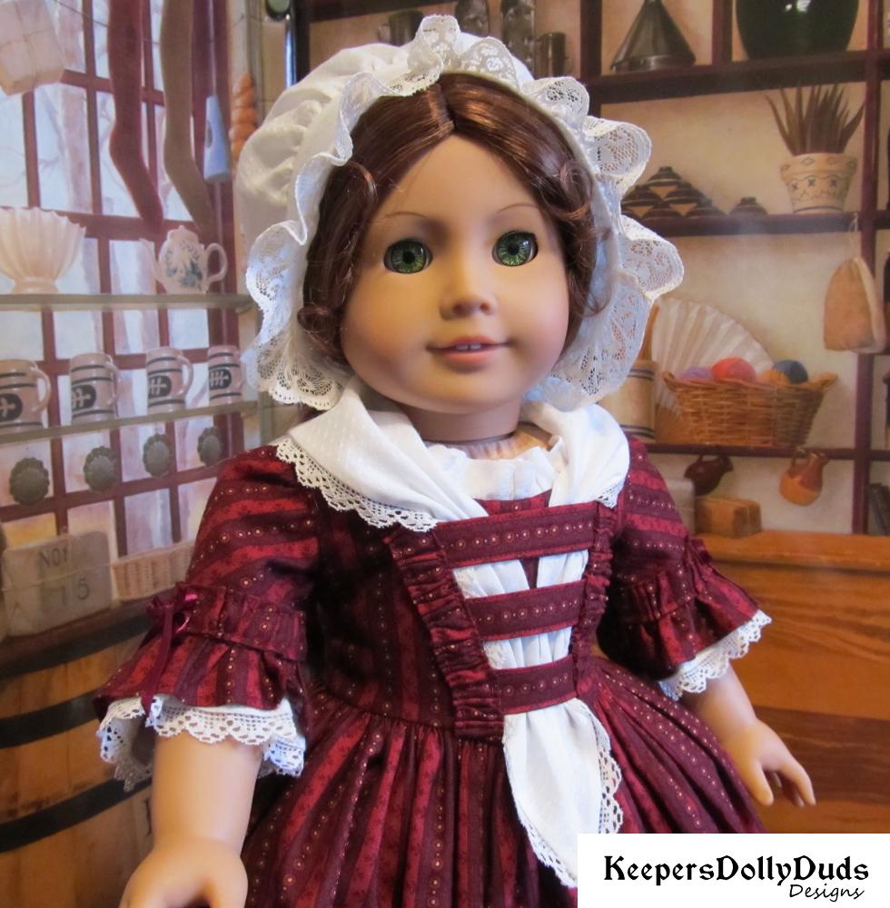 Keepers Dolly Duds Colonial Day Dress 18 inch Doll Clothes PDF Pattern