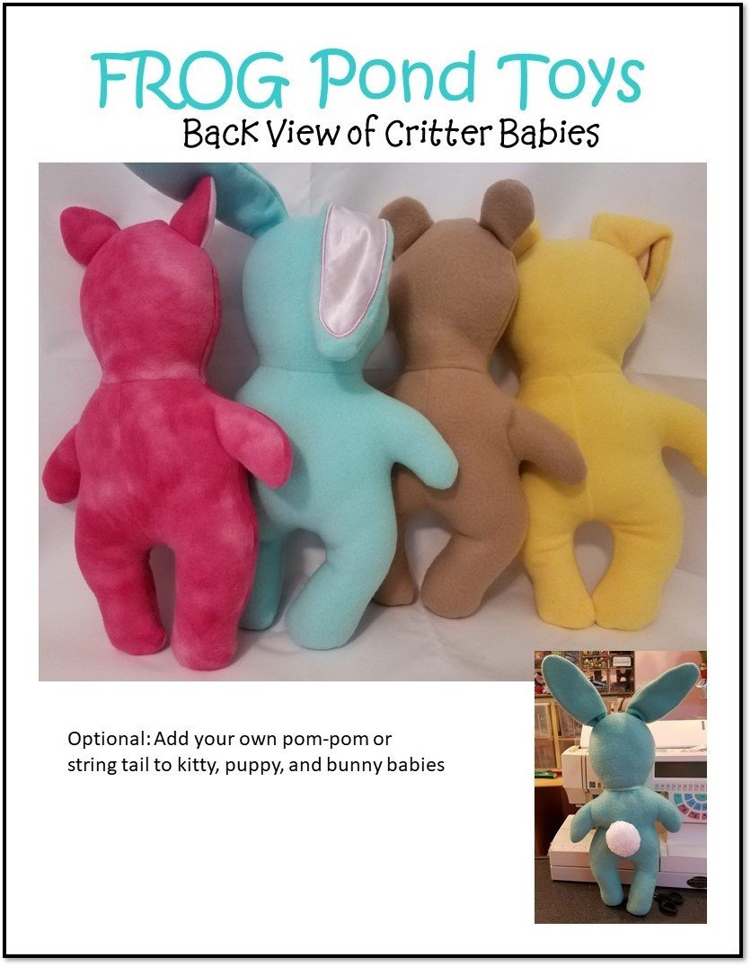 Critter Babies 12" and 15" ITH Soft Doll Bundle Machine Embroidery Des