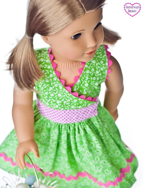 Genniewren Designs Any Which Way Dress Doll Clothes Pattern 18 inch ...