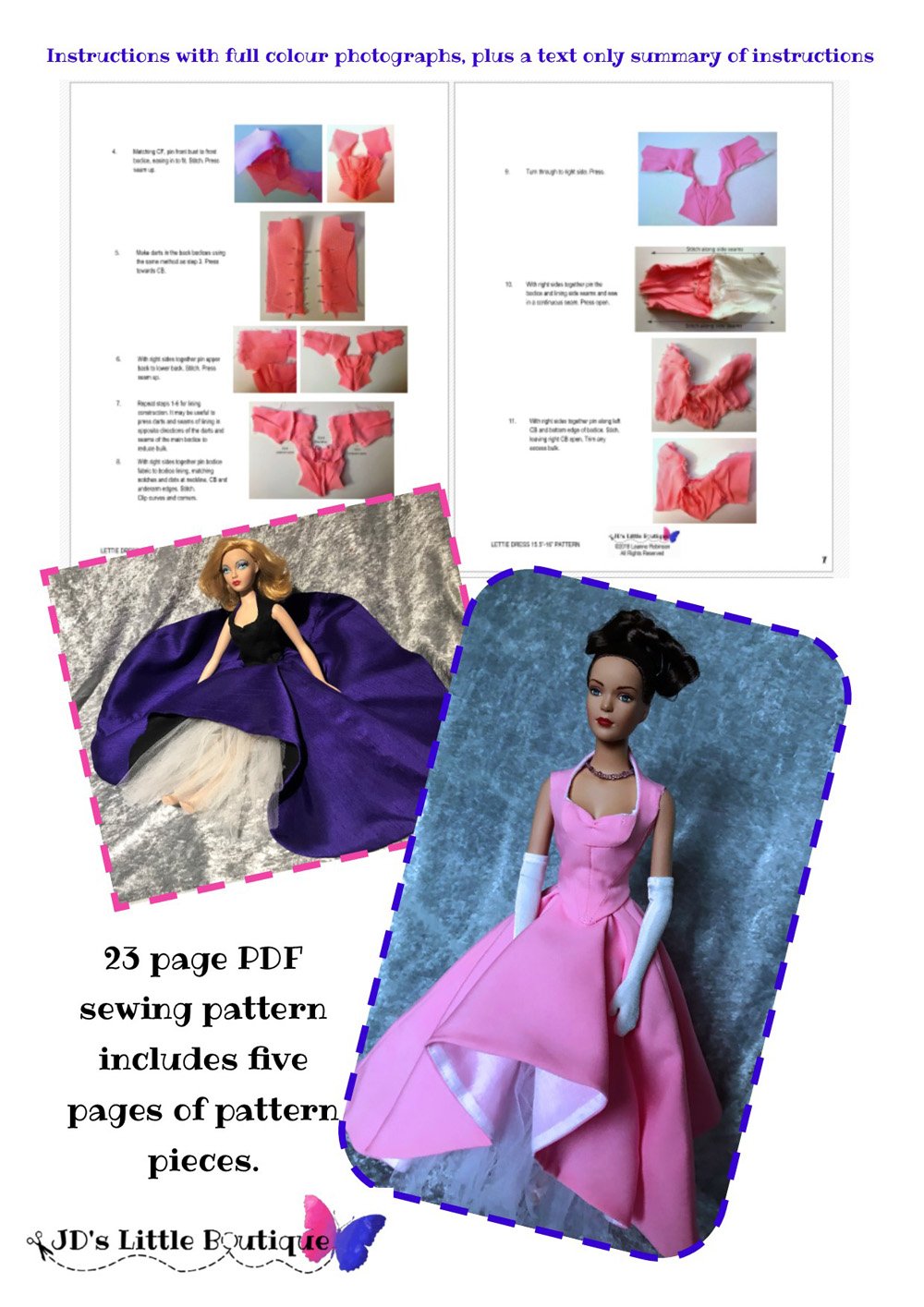 How To Make Barbie Doll Dresses Step By Step