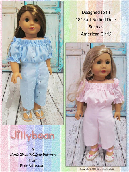 Little Miss Muffett Jillybean Doll Clothes Pattern 18 inch American ...