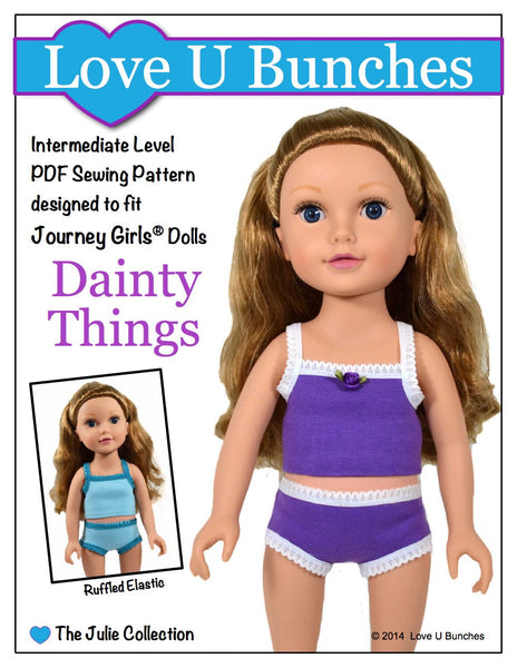 Love U Bunches Dainty Things Doll Clothes Pattern for Journey Girls Dolls