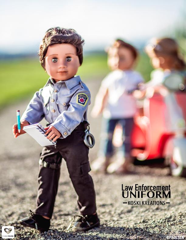 Koski Kreations Law Enforcement Uniform Doll Clothes Pattern 18 ...