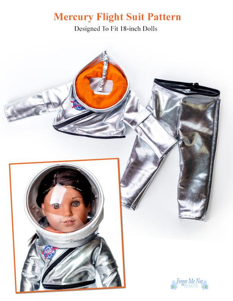 Forget Me Not Designs Mercury Flightsuit 18 inch Doll Clothes Pattern ...