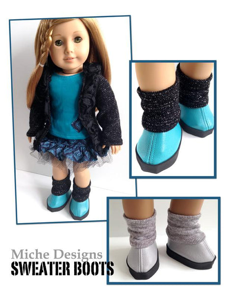 Sweater Boot 18 inch Doll Shoes Pattern PDF Download