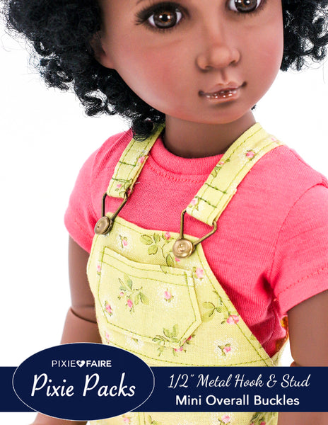 Pixie Packs Mini Overall Buckles 1/2" or 13mm Bronze