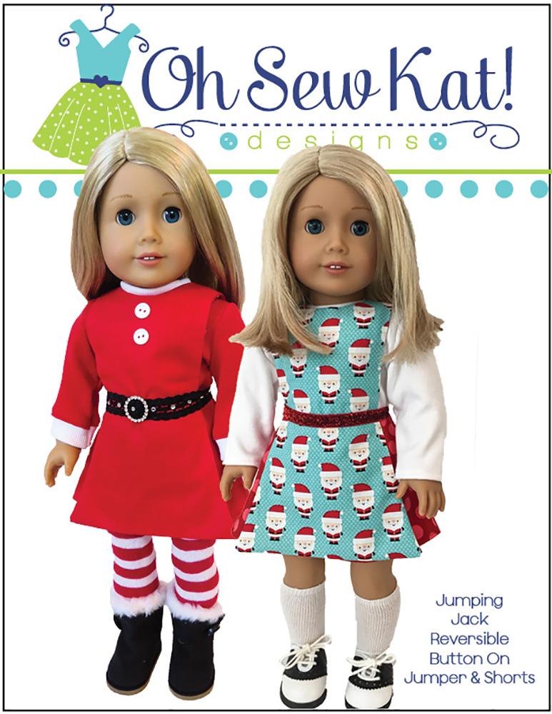 Oh Sew Kat Jumping Jack 3 in 1 Jumper Set Doll Clothes Pattern 18 inch ...