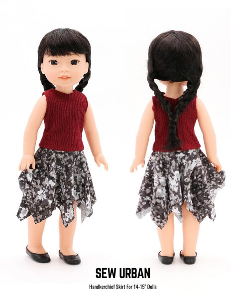 Handkerchief Skirt 14-15 inch Doll Clothes PDF Pattern Download