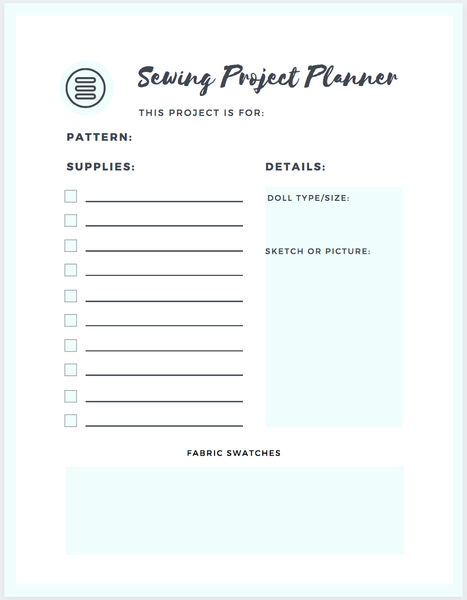 SWC Sewing Project Planner