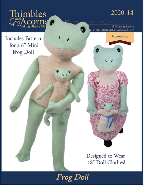 Frog Doll 18" Cloth Doll Pattern
