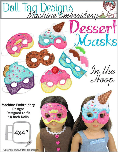 Doll Tag Designs Dessert Masks Machine Embroidery Designs For Doll Clothes