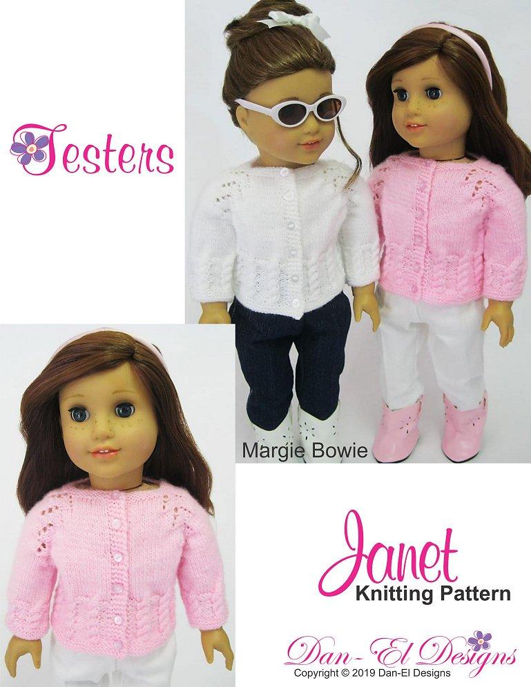Dan-El Designs Janet Doll Clothes Knitting Pattern 18 inch American ...