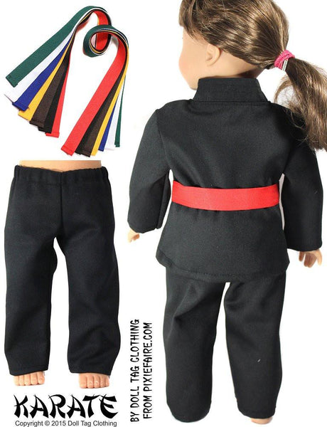 Doll Tag Clothing Karate Uniform Doll Clothes Pattern 18 inch American ...