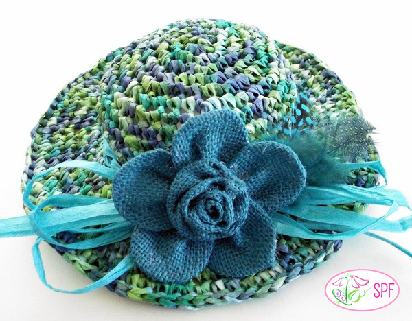 Springtime Straw Hat Crochet Pattern PDF Pattern Download