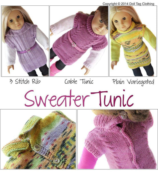 Sweater Tunic Knitting Pattern PDF Download